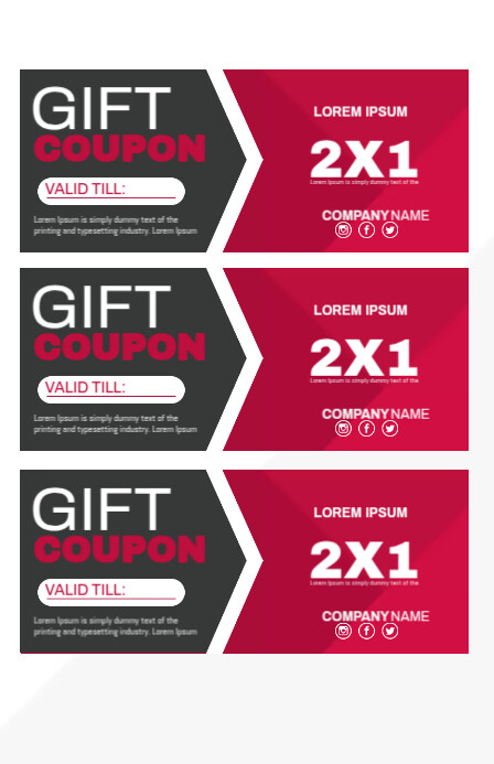 Copy of Gift Coupon Red Design | PosterMyWall
