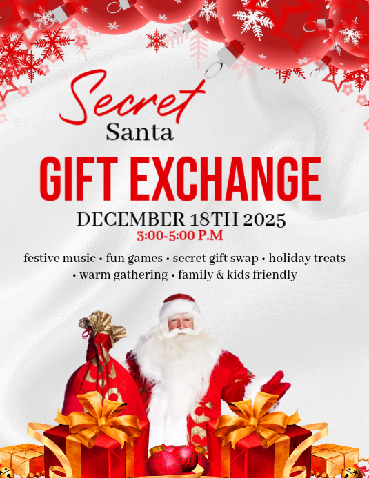 Gift Exchange Invitation Template | PosterMyWall