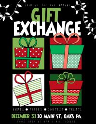 CHRISTMAS GIFT EXCHANGE Template | PosterMyWall