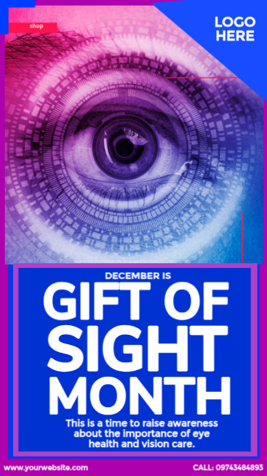 Gift of Sight Month Template | PosterMyWall