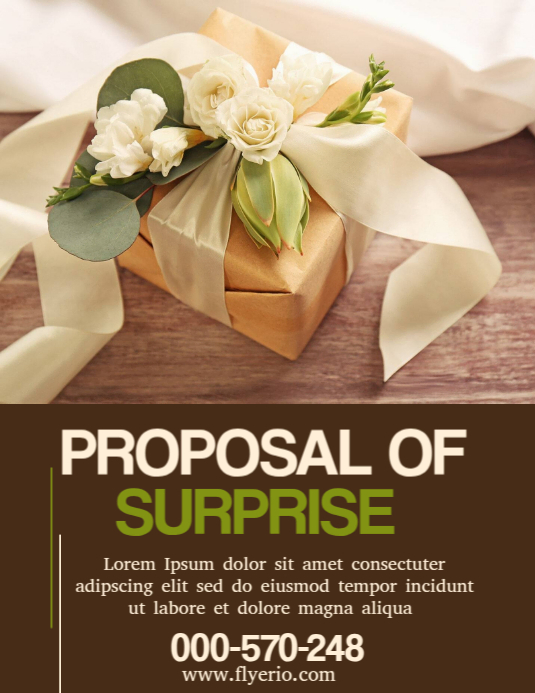 Plantilla de Gift proposal surprised card | PosterMyWall