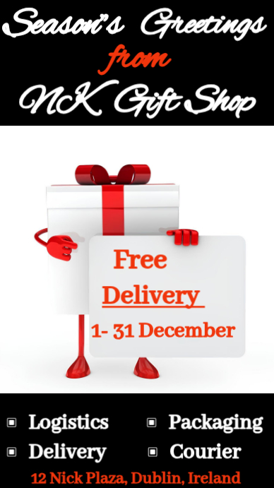 Gift Shop Delivery/Logistics Template | PosterMyWall