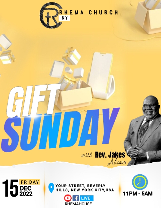 Gift Sunday Template | PosterMyWall