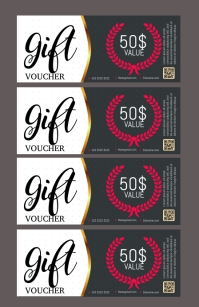 Gray Gift Voucher Template | PosterMyWall