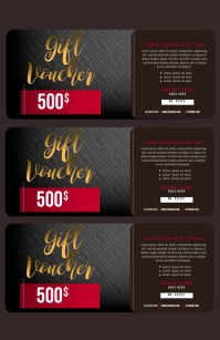 Gray Gift Voucher Template | PosterMyWall