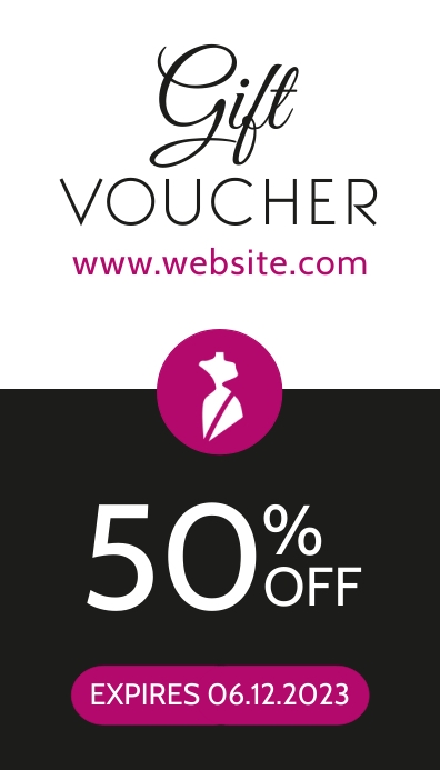 Copy of gift voucher card template 50% off | PosterMyWall