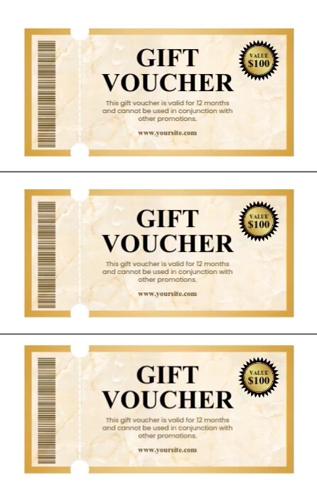 Gift Voucher Ticket Template | PosterMyWall