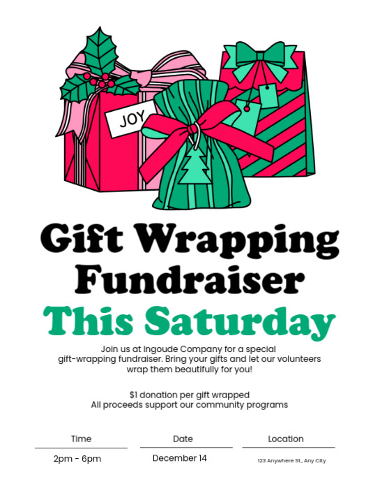 Plantilla de Gift Wrapping Christmas Flyer | PosterMyWall
