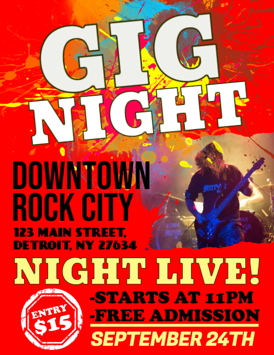 Copy of Gig Night Flyer | PosterMyWall
