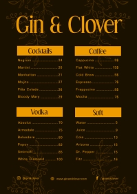 Cocktail Menu A4 Template | PosterMyWall