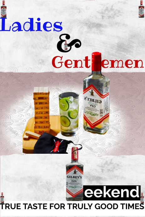 GIN GILBEYS Template | PosterMyWall