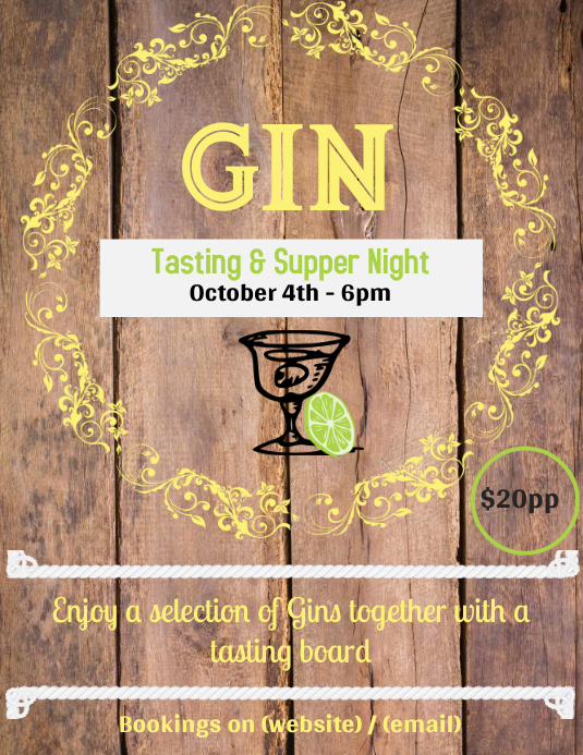GIN TASTING Template | PosterMyWall