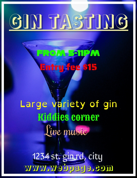 Gin tasting flyer Template | PosterMyWall