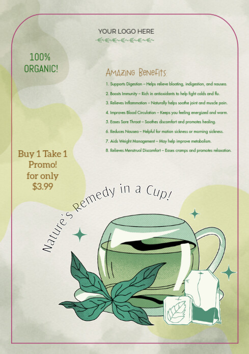 Plantilla de Ginger tea Poster | PosterMyWall