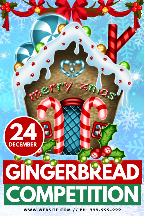 Plantilla de Póster de Concurso de Pan de Jengibre | PosterMyWall