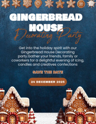 Gingerbread house day contest Template | PosterMyWall