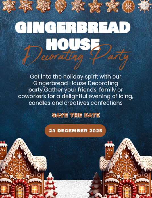 Copy of Gingerbread House Party Flyer (us Letter) | PosterMyWall