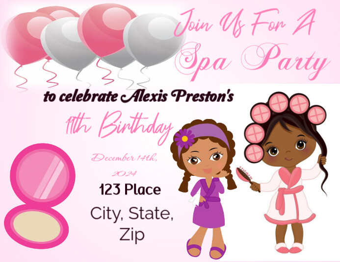 Girl's Spa Flyer Ithempulethi | PosterMyWall