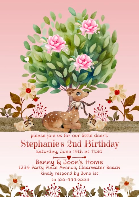 Girl's ANY AGE Birthday Invitation Template | PosterMyWall