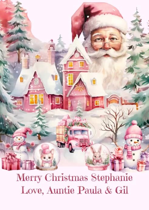 Girl's Christmas Card Template | PosterMyWall