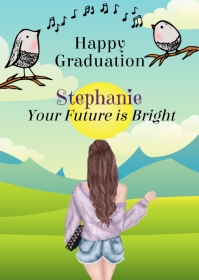 Girl's Graduation Greeting Card Template | PosterMyWall