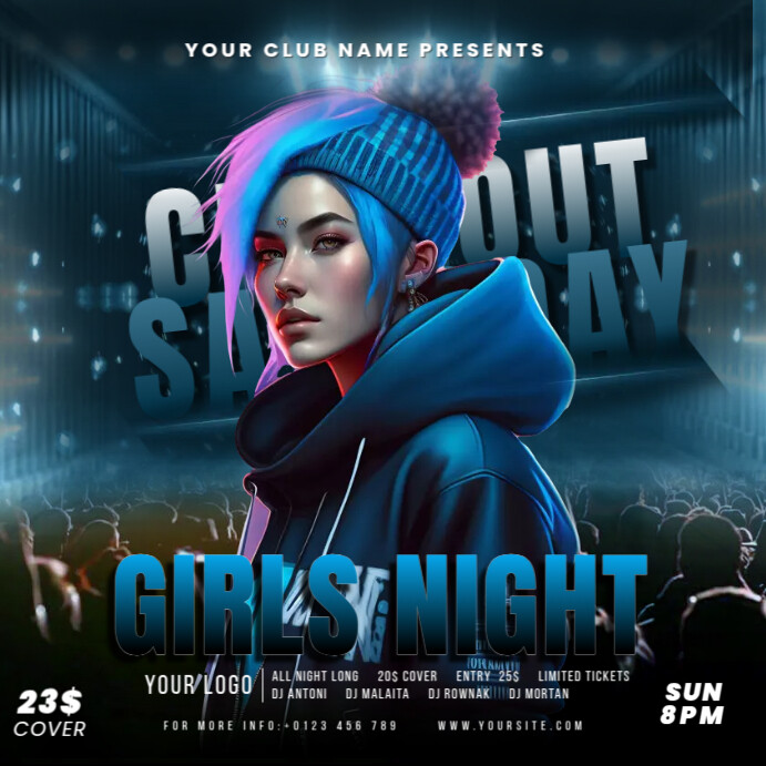 Girl's Night Out Party Template | PosterMyWall