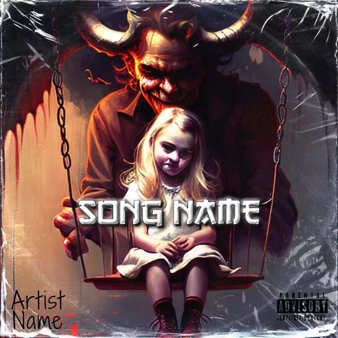 Menina Capa Do álbum Música Arte Armadilha Mixtape Rap Modelo ...