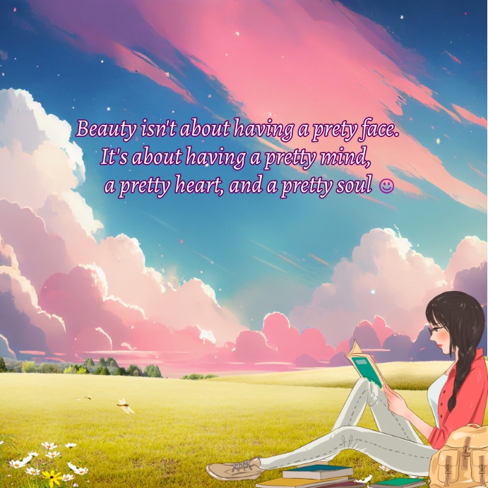 Girl Inspirational Positive Quote Post Template | PosterMyWall