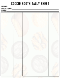 Girl Scout Cookie Booth Tally Sheet Template | PosterMyWall