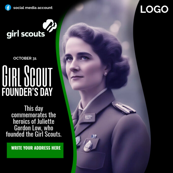 Copy of girl scouts founder's day | PosterMyWall