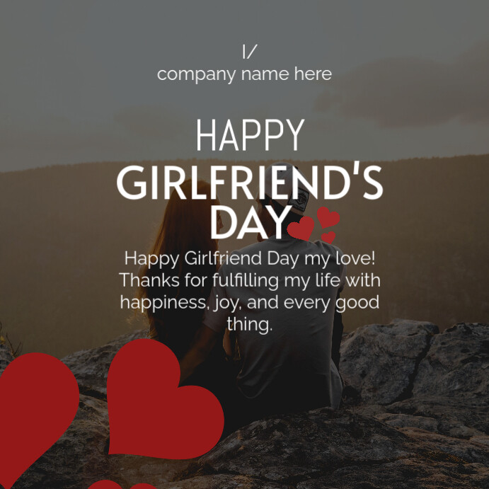 GIRLFRIEND'S DAY (1) Template | PosterMyWall