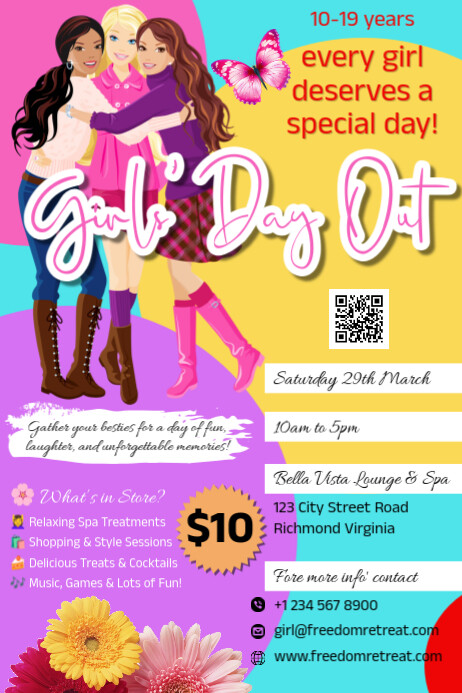 Girls' Day Out Ad Template | PosterMyWall
