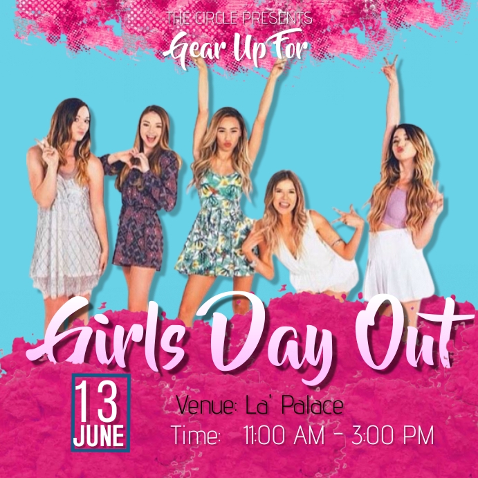 GIRLS' DAY OUT Template | PosterMyWall