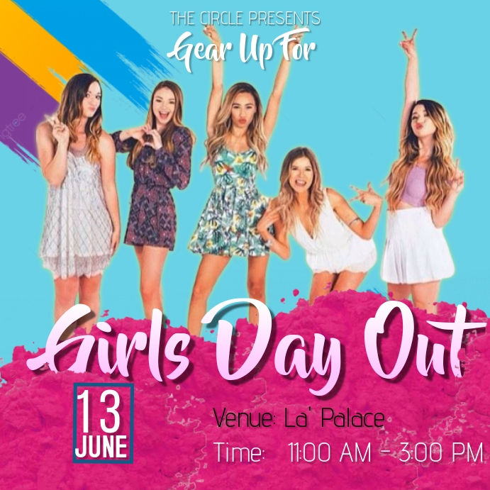 GIRLS' DAY OUT Template | PosterMyWall