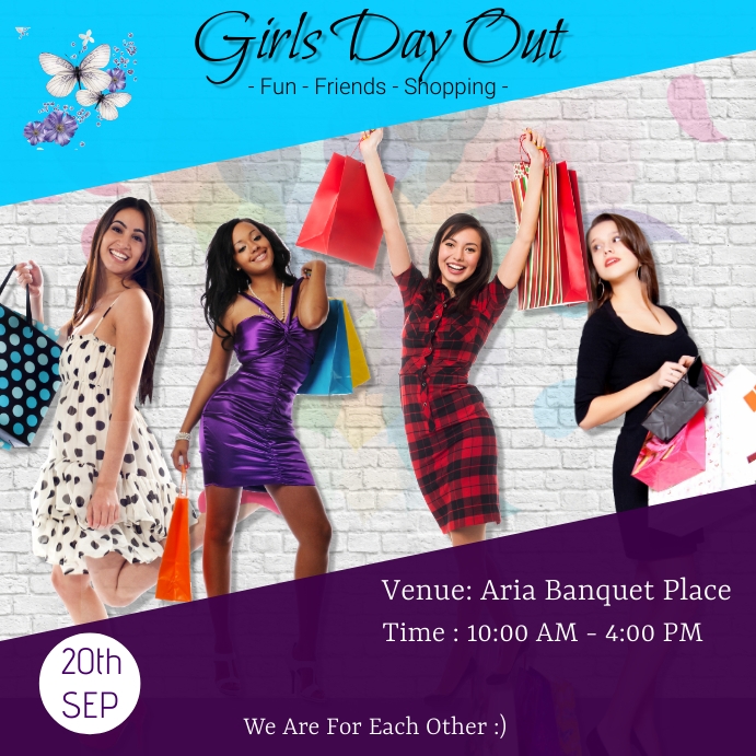 Girls Day Out, Girl's Girls' Template | PosterMyWall