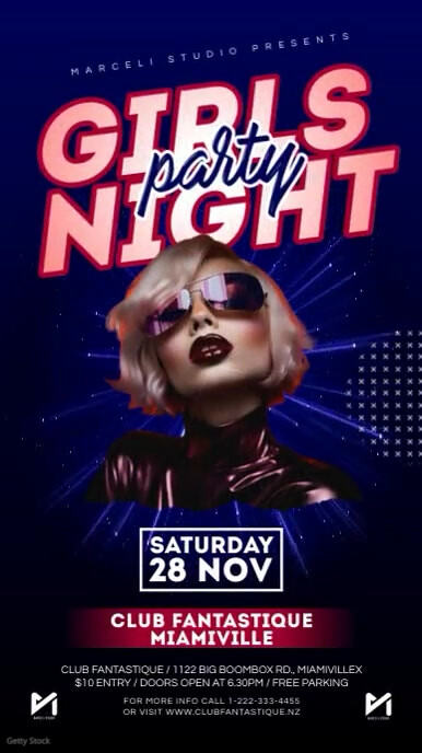 Girls Ladies Night Out Party Social Media Ad | PosterMyWall