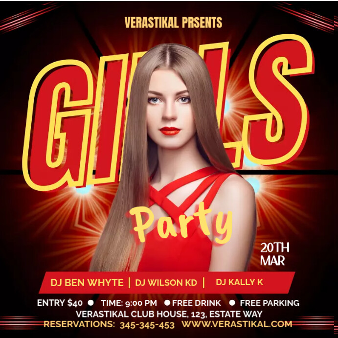 Girls/Ladies Night Party Template | PosterMyWall