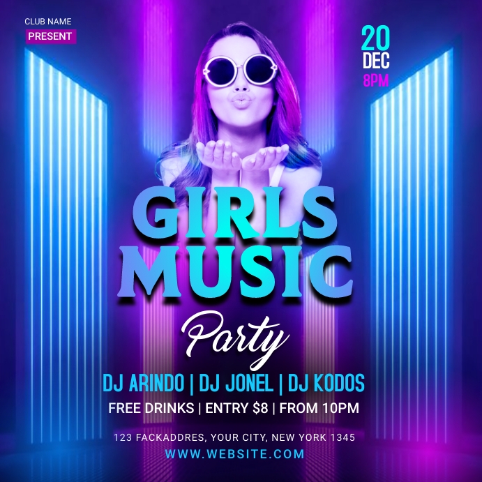 Copy of Girls Music Party Instagram post | PosterMyWall