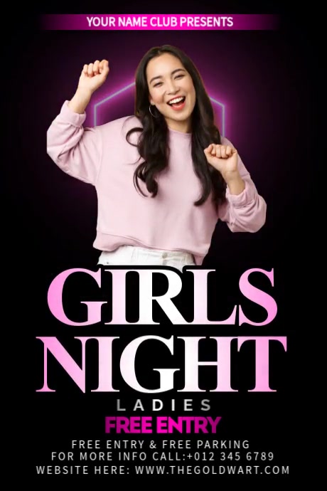 Girls Night Ads Template | PosterMyWall