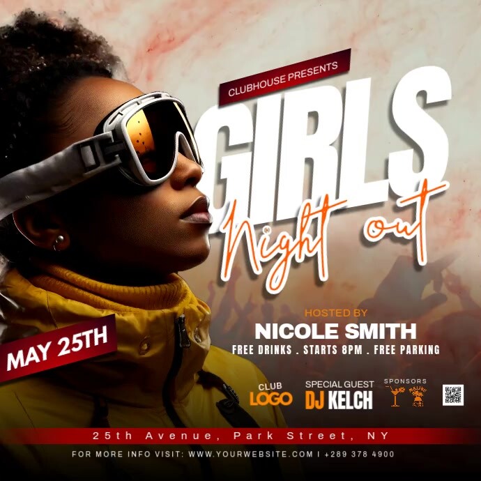 girls night bar ad Template | PosterMyWall
