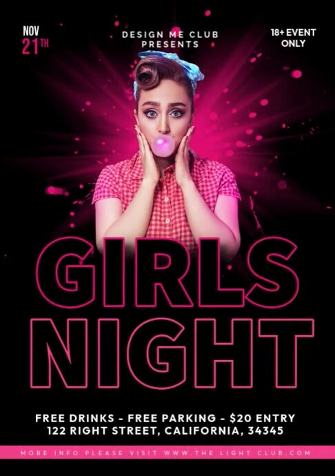 Girls Night Club Template | PosterMyWall