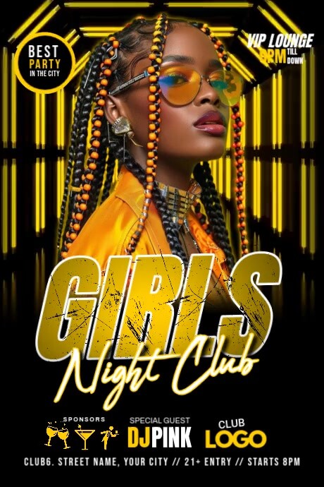 Girls Night Club Template | PosterMyWall