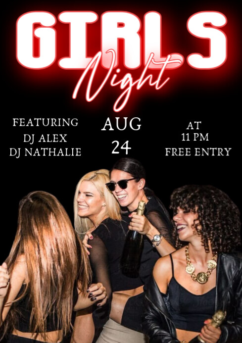 Girls Night Template | PosterMyWall