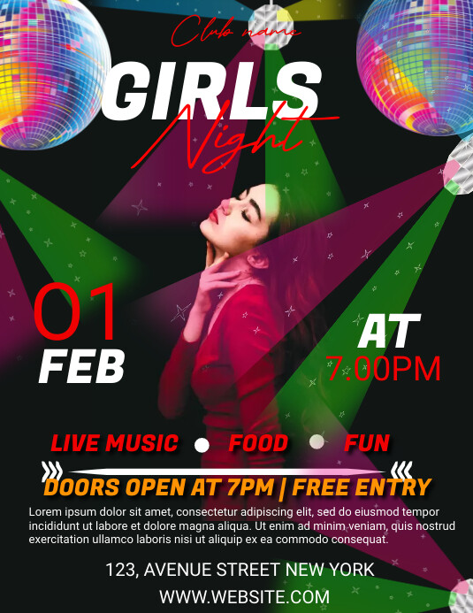 Girls night Template | PosterMyWall