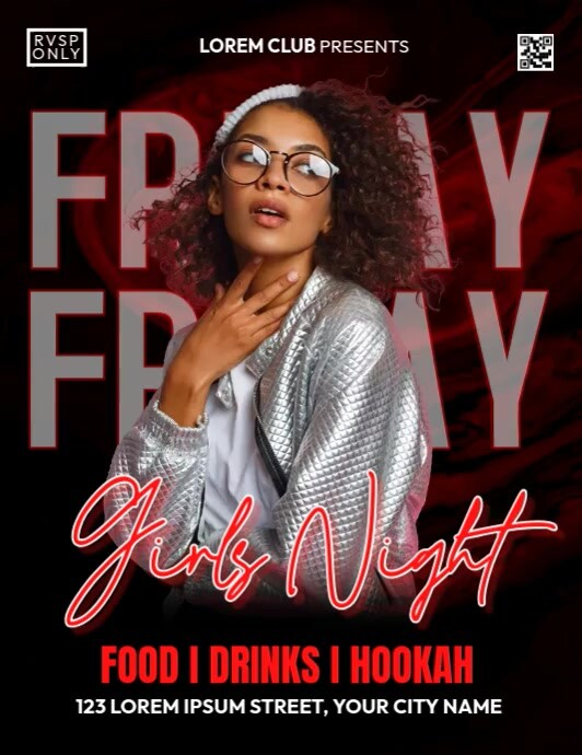 Modèle Girls Night Friday | PosterMyWall