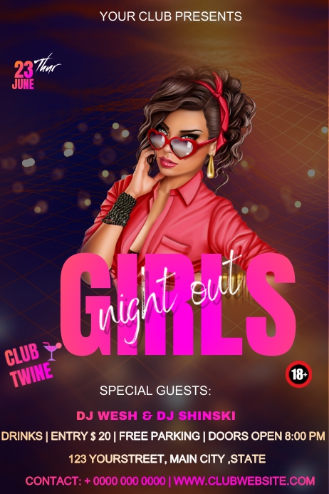 Girls night out (1) Template | PosterMyWall