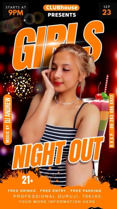 girls night out club party Template | PosterMyWall