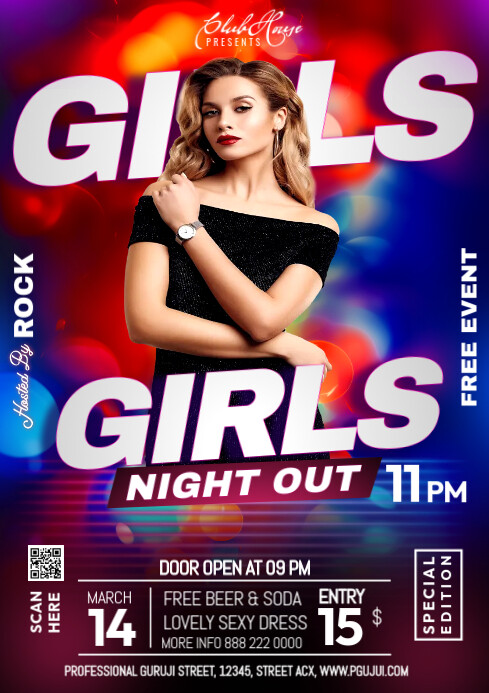 girls night out Template | PosterMyWall