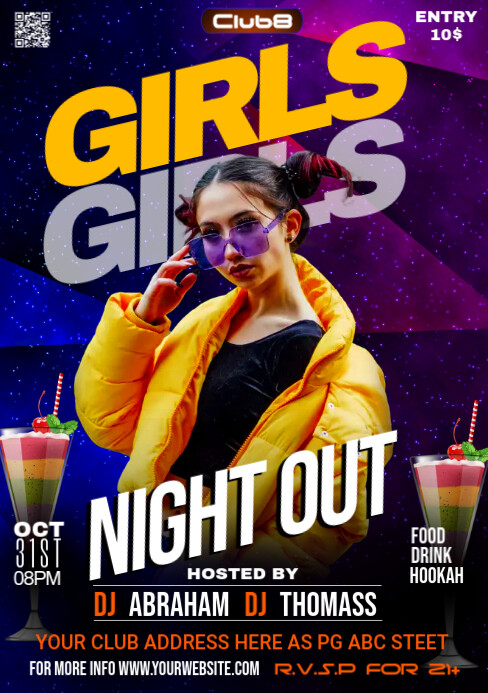 Plantilla de girls night out | PosterMyWall