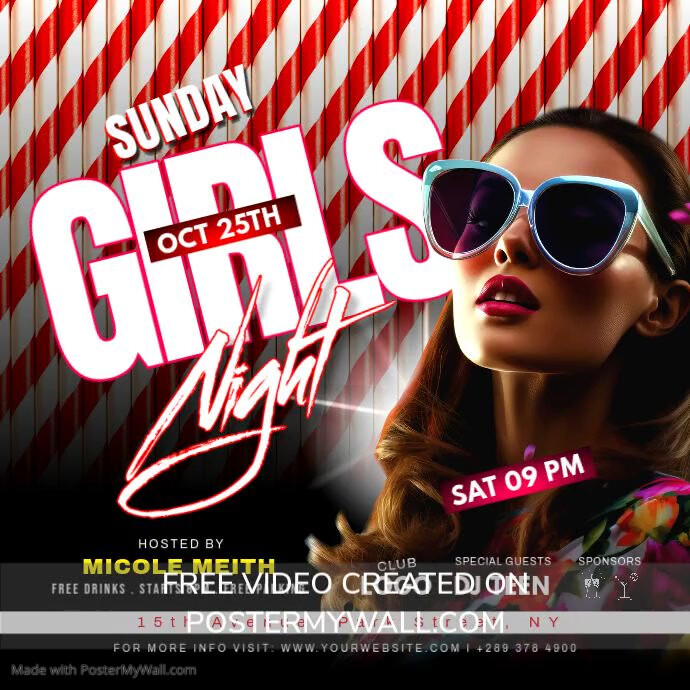 GIRLS NIGHT OUT Template | PosterMyWall